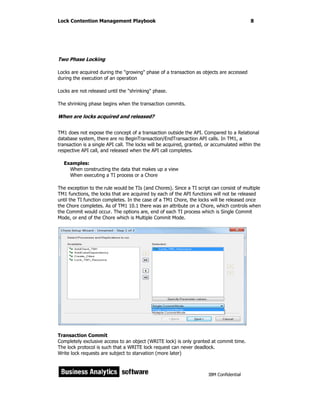 TM1 Planning Analytics - Locking Contention Guide | PDF