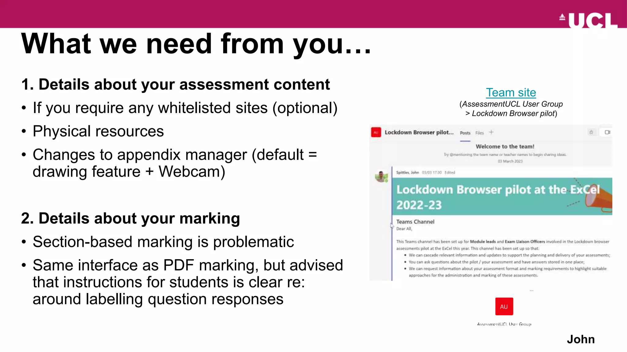 The UCL lockdown browser pilot | PPT
