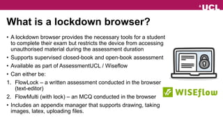 The UCL lockdown browser pilot | PPT