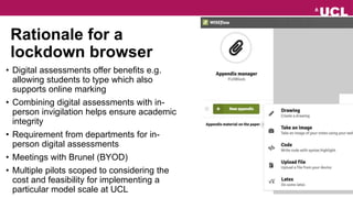 The UCL lockdown browser pilot | PPT