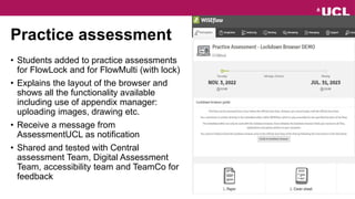 The UCL lockdown browser pilot | PPT