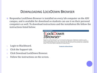 Lock down browser quick reference guide powerpoint | PPT