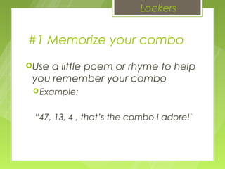 Locker Organization | PPT