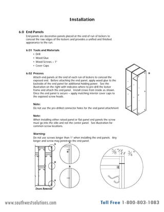 Locker Installation Manual | PDF | Woodworking | Arts and Crafts