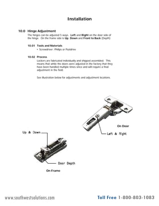 Locker Installation Manual | PDF | Woodworking | Arts and Crafts