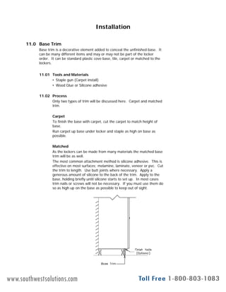 Locker Installation Manual | PDF | Woodworking | Arts and Crafts