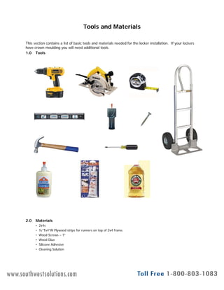Locker Installation Manual | PDF | Woodworking | Arts and Crafts