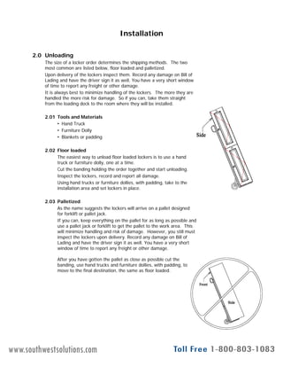 Locker Installation Manual | PDF | Woodworking | Arts and Crafts