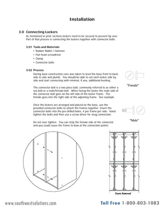 Locker Installation Manual | PDF | Woodworking | Arts and Crafts