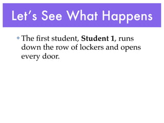 Locker Problem | PPT