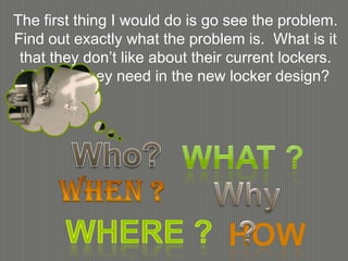 Locker design problem. | PPT