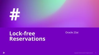 Lock-free Reservations Presentation 2024 | PPT