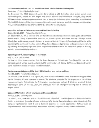 Lockheed Martin Deep Dive Report - Mar 2015 | PDF