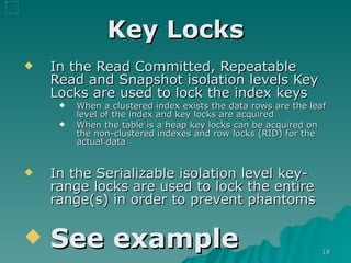 Locking And Concurrency | PPT | Databases | Computer Software and Applications