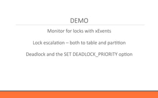 The nightmare of locking, blocking and isolation levels | PPT