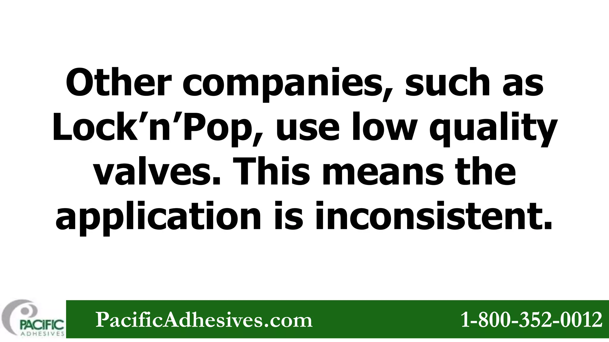 Lock n pop alternative – breakaway palletizing adhesive | PPT