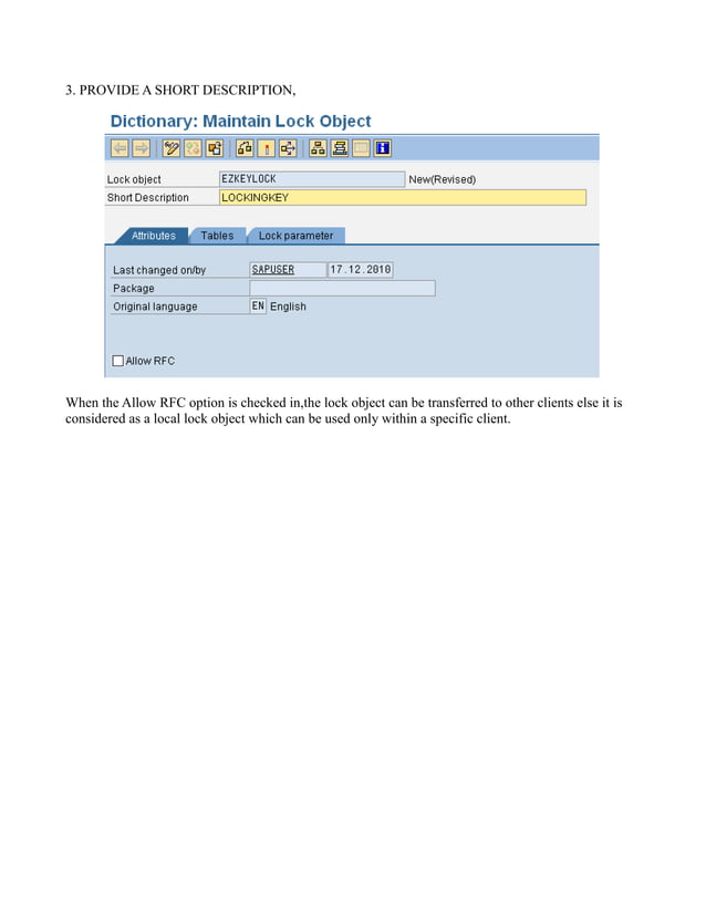 Lock object | DOC