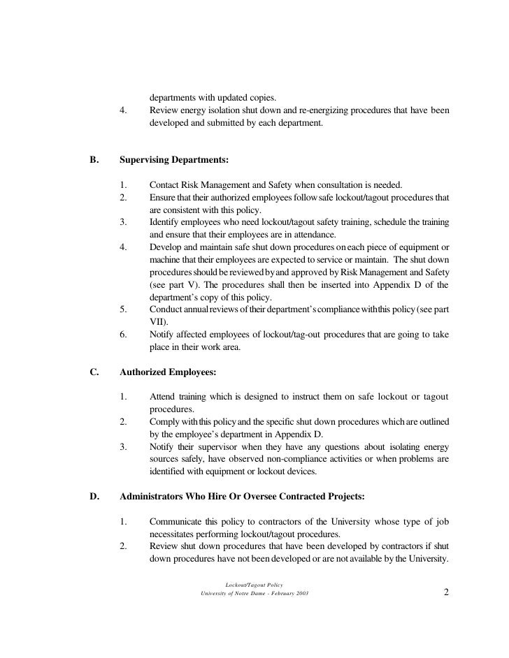 notre-dame-lockout-tagout-policy