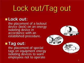 Lockout tagout safety awareness - online 2009 | PDF
