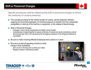 Overcoming The Challenges of Implementing a Lockout Program | PPT