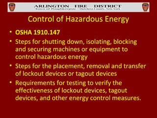 Control of Hazardous Energy | PPT