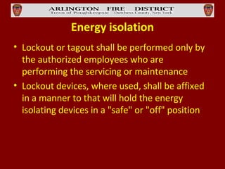 Control of Hazardous Energy | PPT