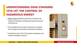 Lockout Tagout - Protecting Lives and Machinery. | PPTX