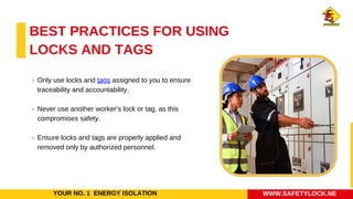 Lockout Tagout - Protecting Lives and Machinery. | PDF