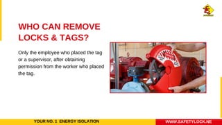 Lockout Tagout - Protecting Lives and Machinery. | PDF