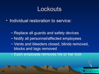 Lockout tagout2 | PPT