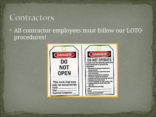 Lockout_Tagout LOTO PRESENTATION lockout | PPT
