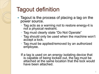 Lockout tagout refresher training | PPTX