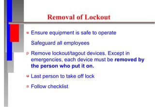 Lockout tagout standard | PPT