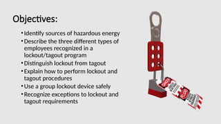 Lockout Tagout Training presentation - all you need to know | PPTX