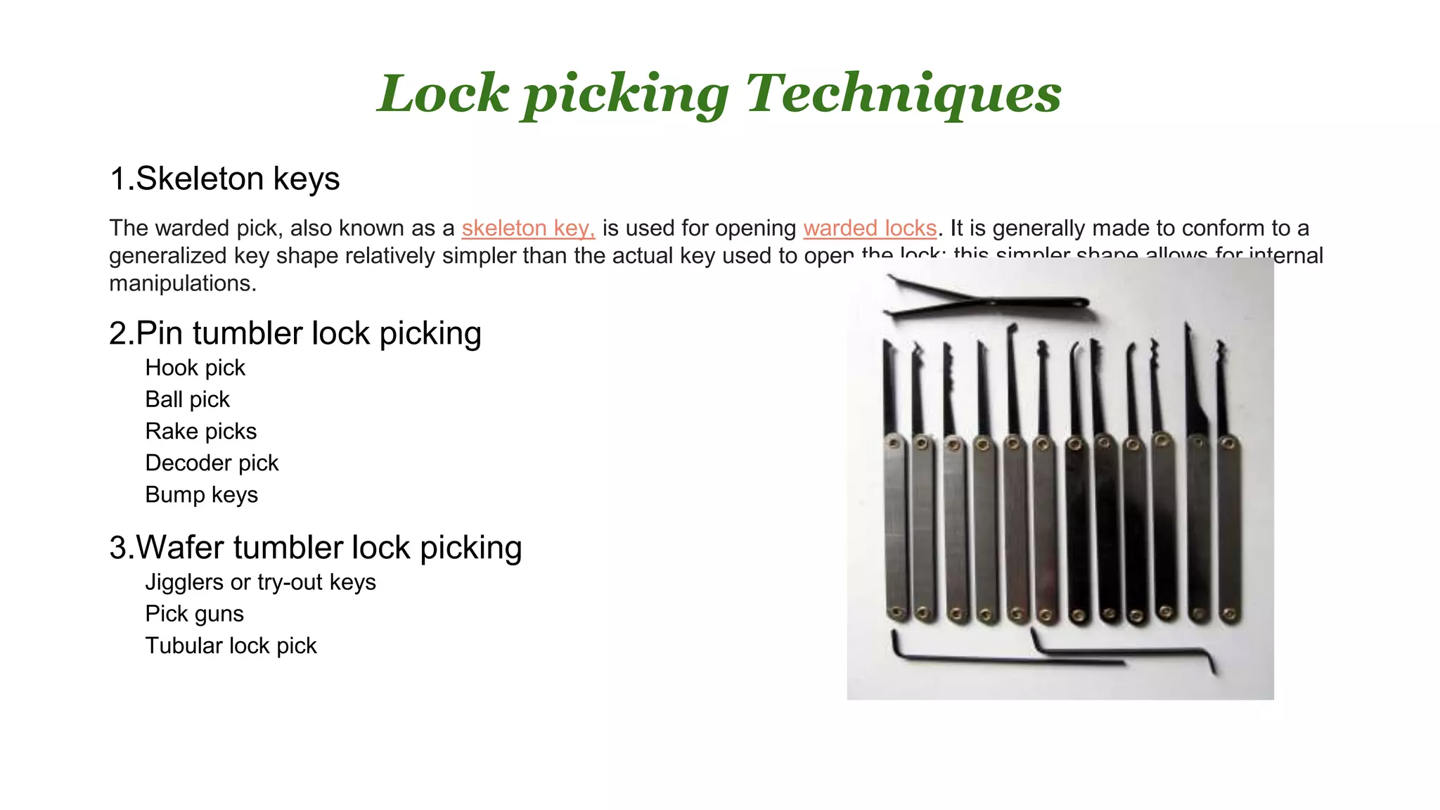 Lock Picking and Bypass Techniques - Understanding the Art of ...