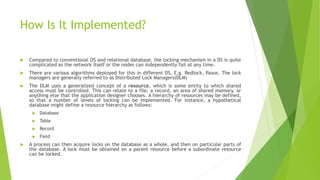 Locks In Disributed Systems | PPTX