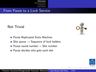 Lock Service with Paxos in Erlang | PPT