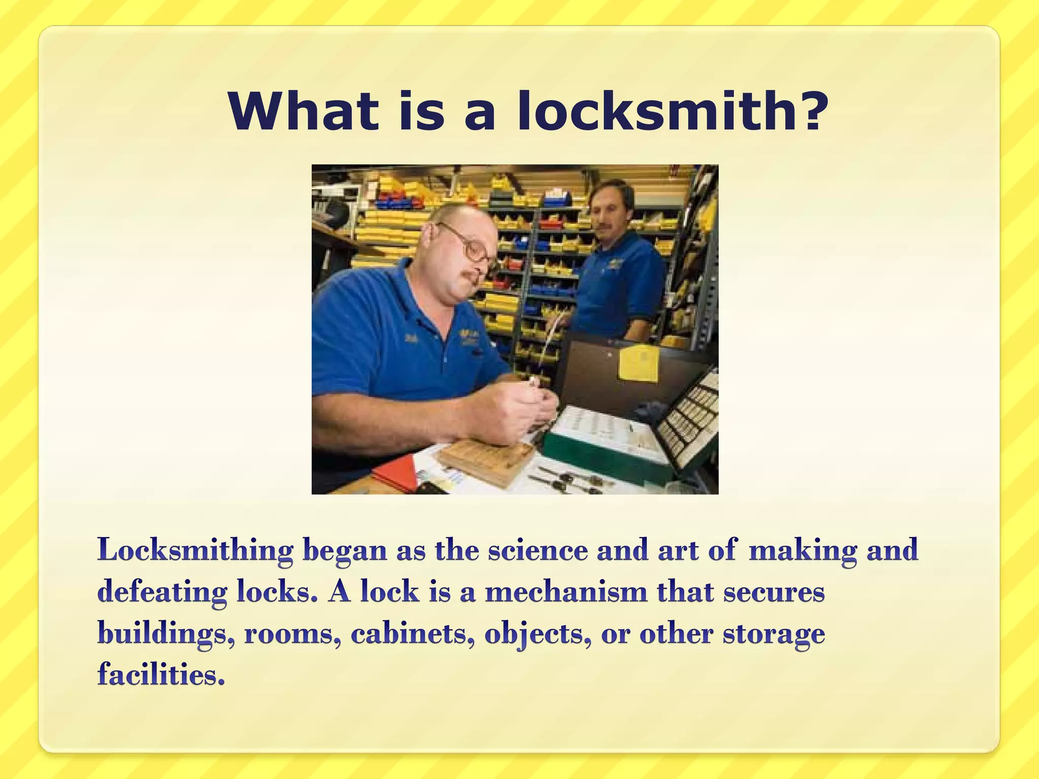 Locksmith slide show | PDF