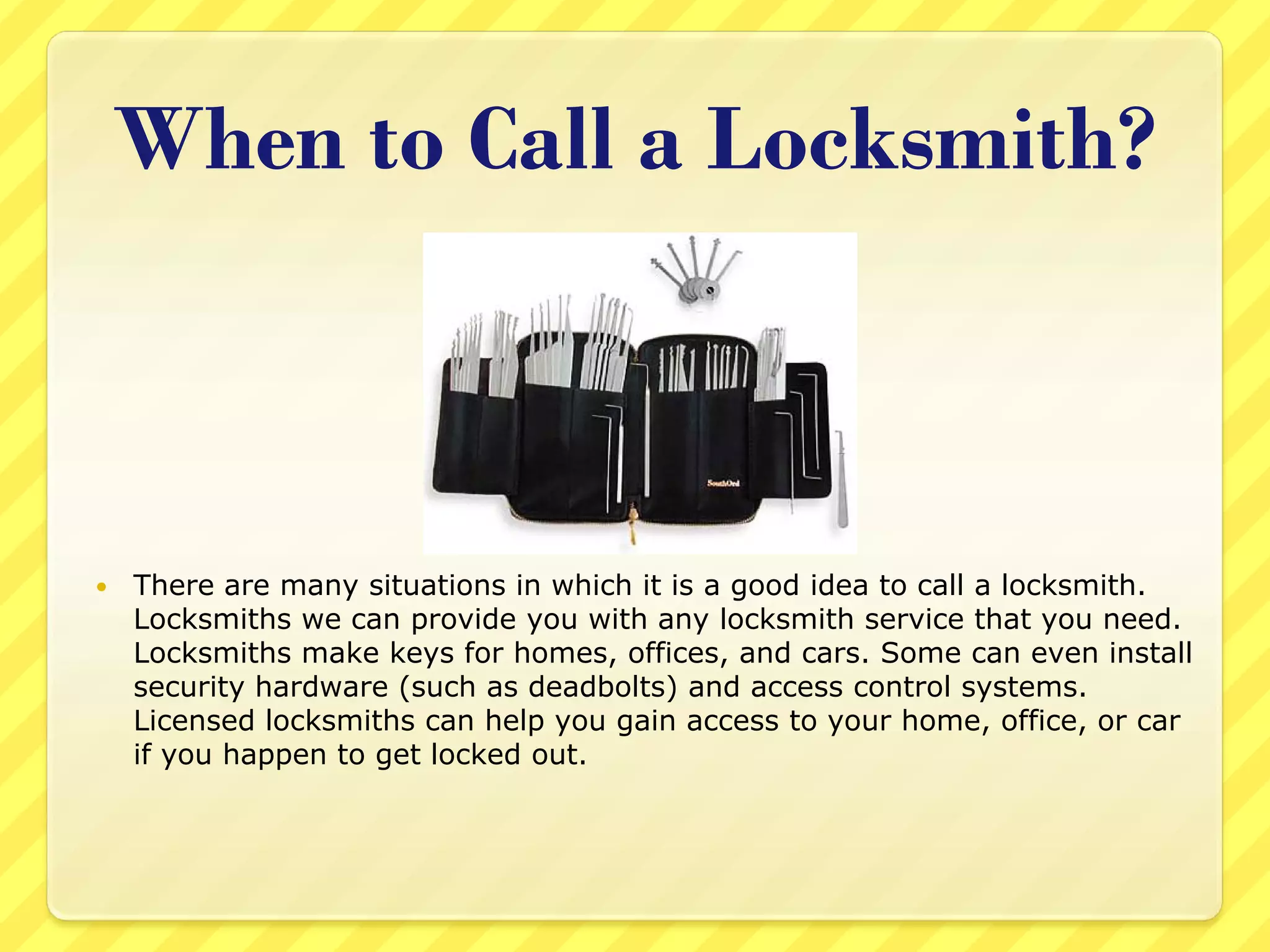 Locksmith slide show | PDF
