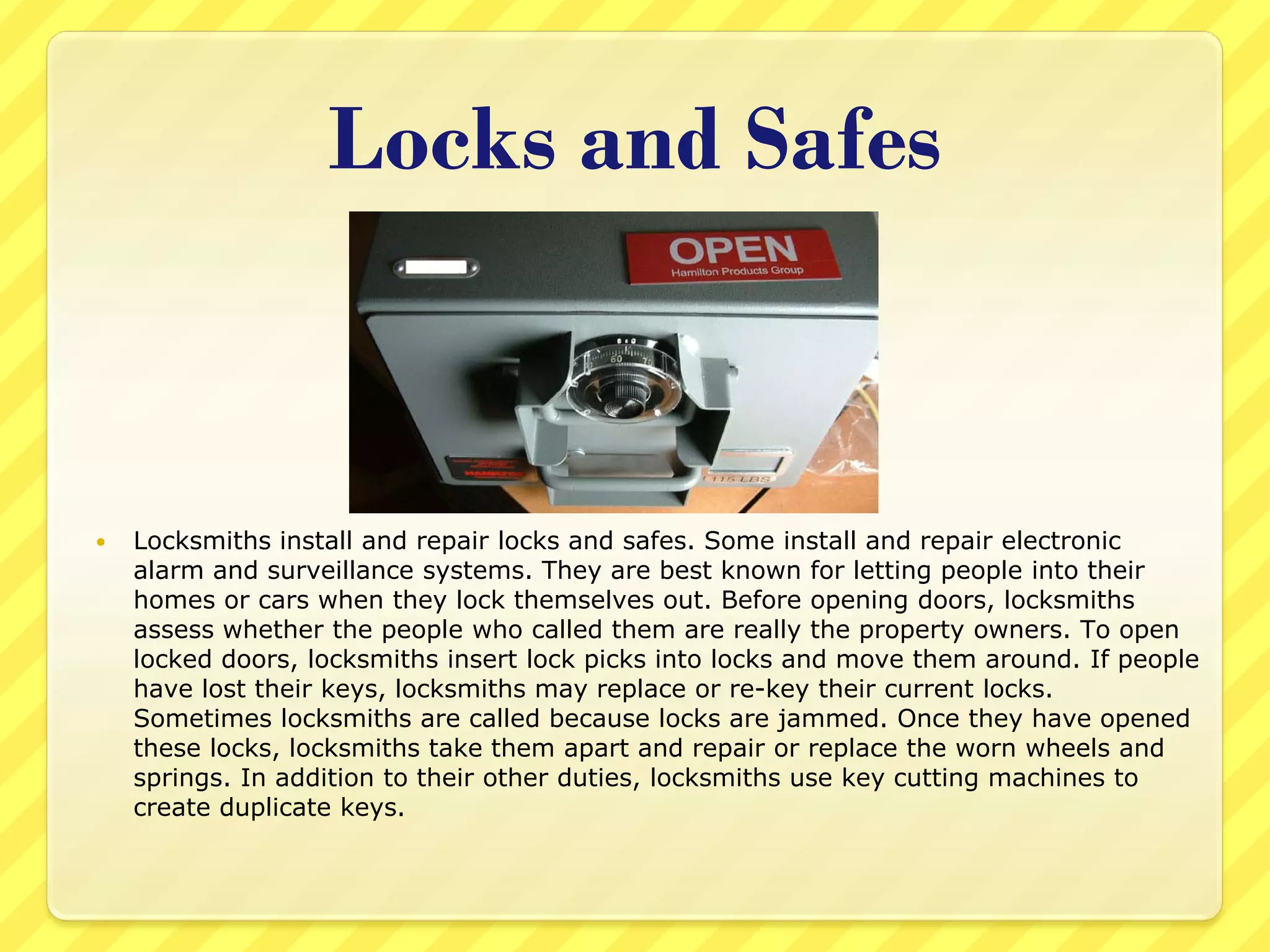 Locksmith slide show | PDF