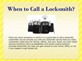 Locksmith slide show | PDF