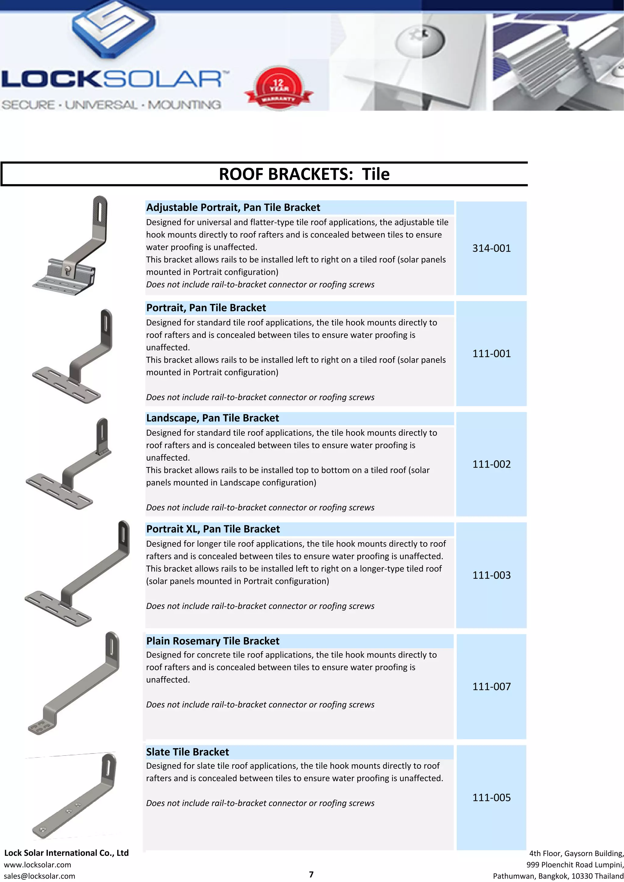 Lock Solar Product Catalogue | PDF
