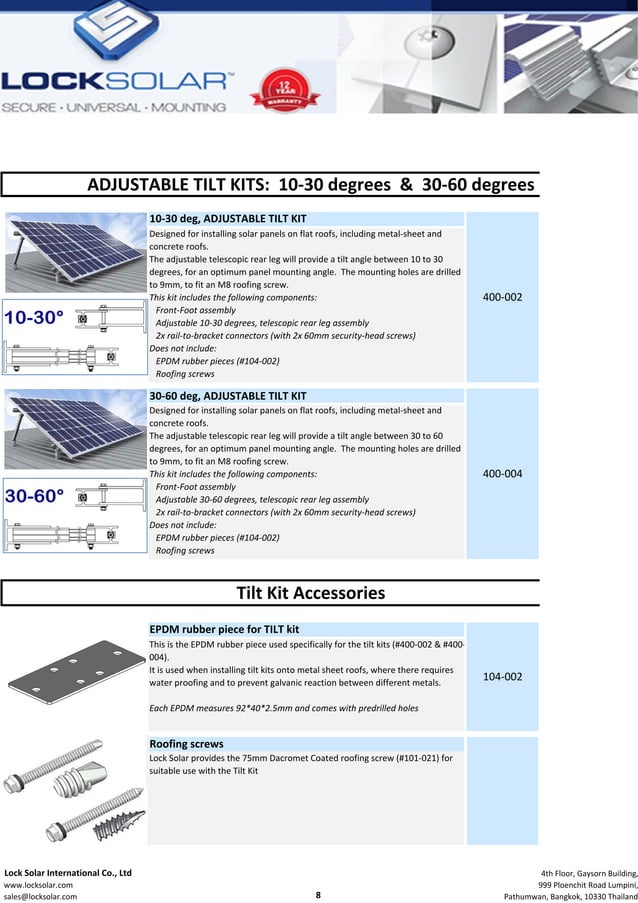 Lock Solar Product Catalogue | PDF | Home Appliances | Home & Garden