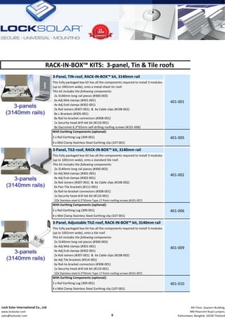 Lock Solar Product Catalogue | PDF