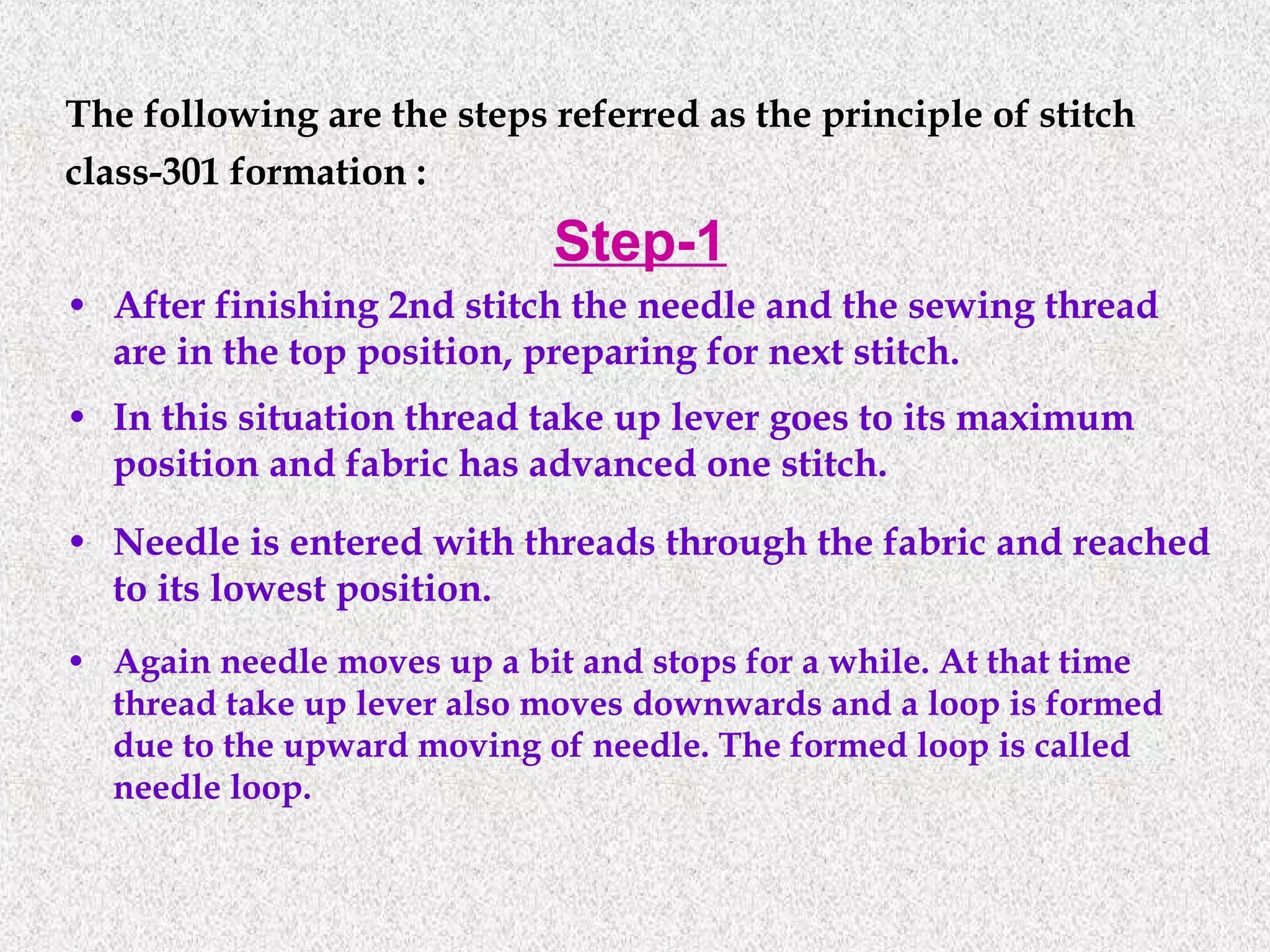 Lock stitch formation | PPT