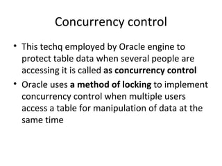 Locks with updt nowait | PPT