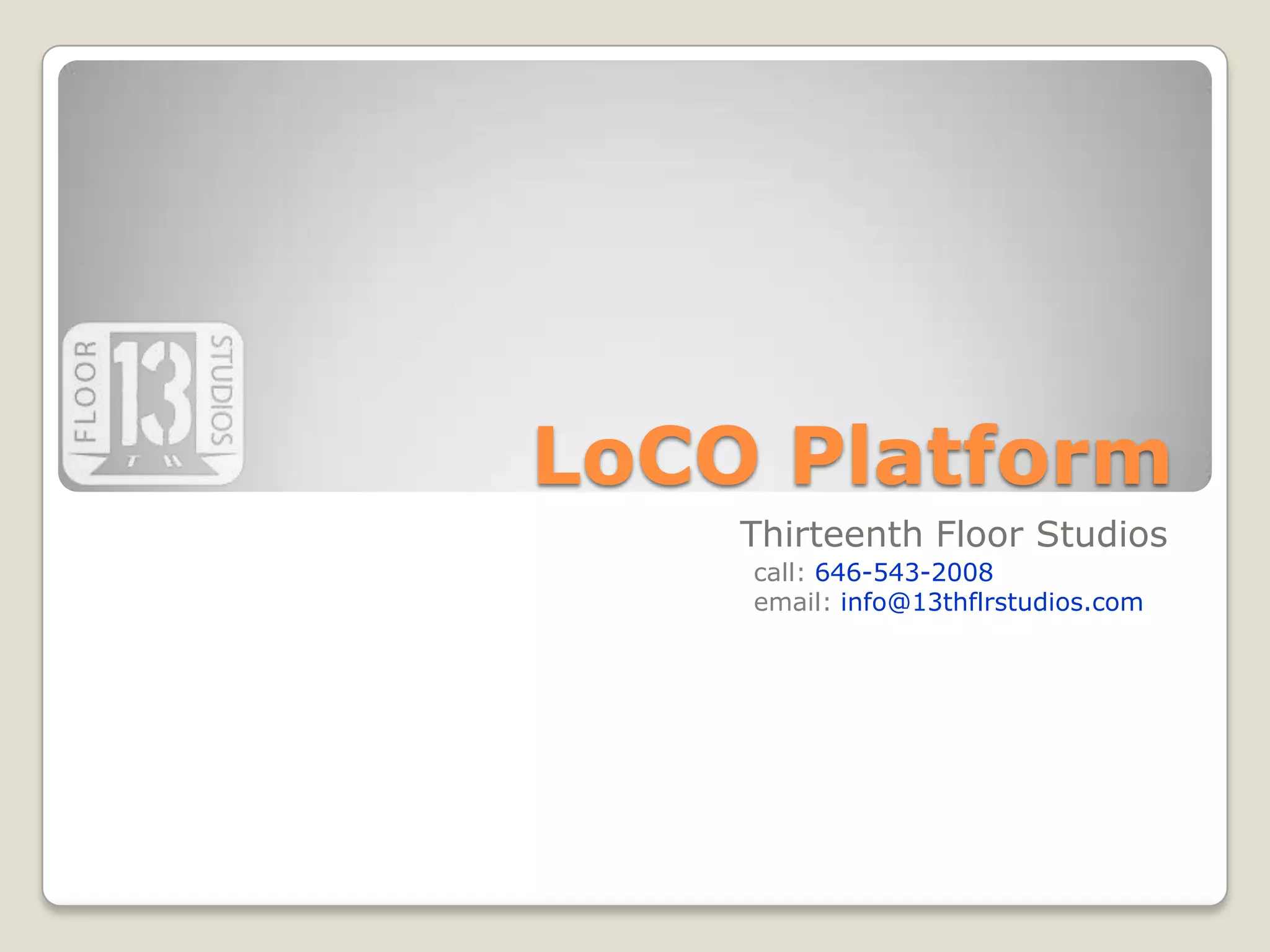 LoCO Platform | PPTX