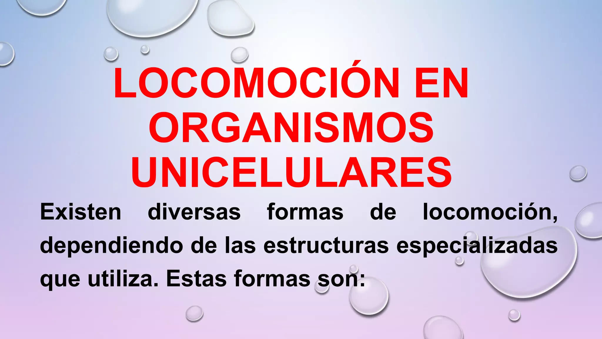 TIPOS DE LOCOMOCIÓN EN DIVERSOS SERES VIVOS | PPT