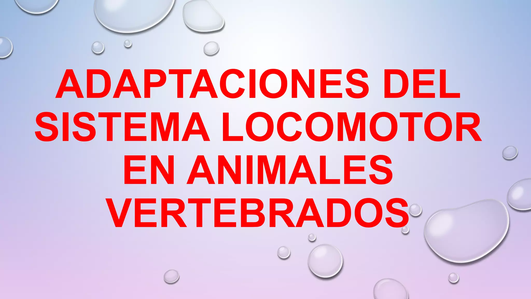 TIPOS DE LOCOMOCIÓN EN DIVERSOS SERES VIVOS | PPT