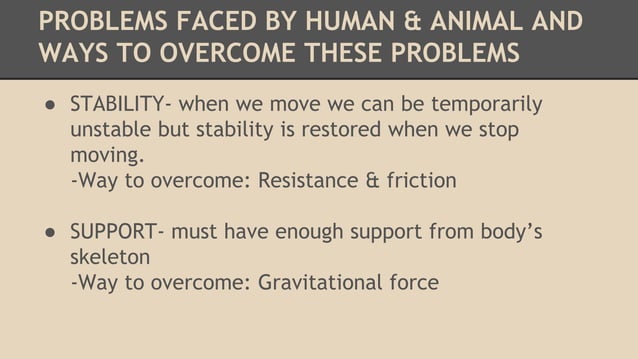 Locomotion and support | PPTX